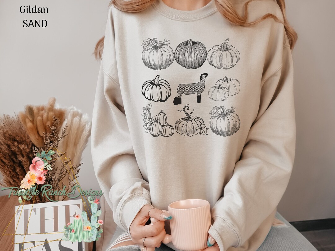 Fall Stockshow Lamb Sweatshirt,pumpkin Show Sheep Sweatshirt, Halloween ...