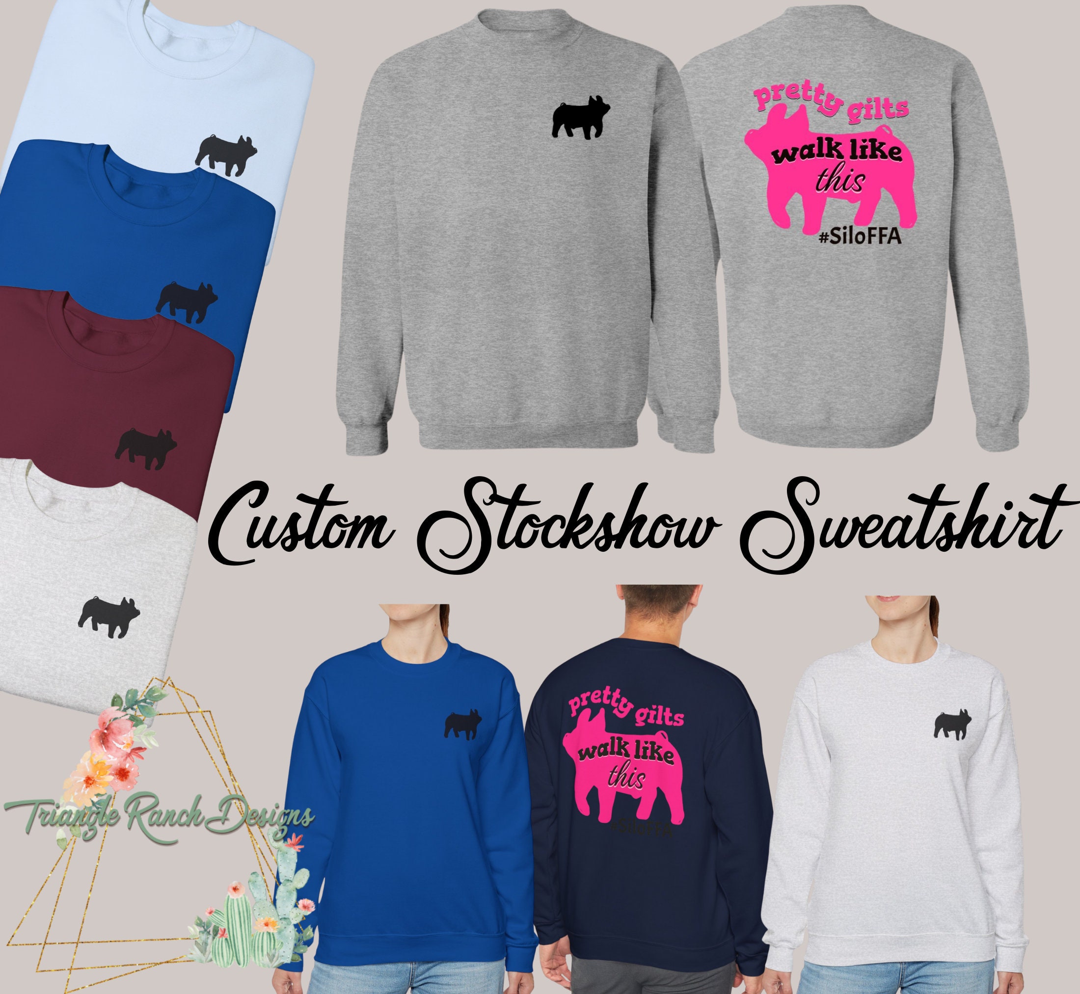 Personalized Stockshow Livestock Custom Sweatshirt Stock Show Shirt ...