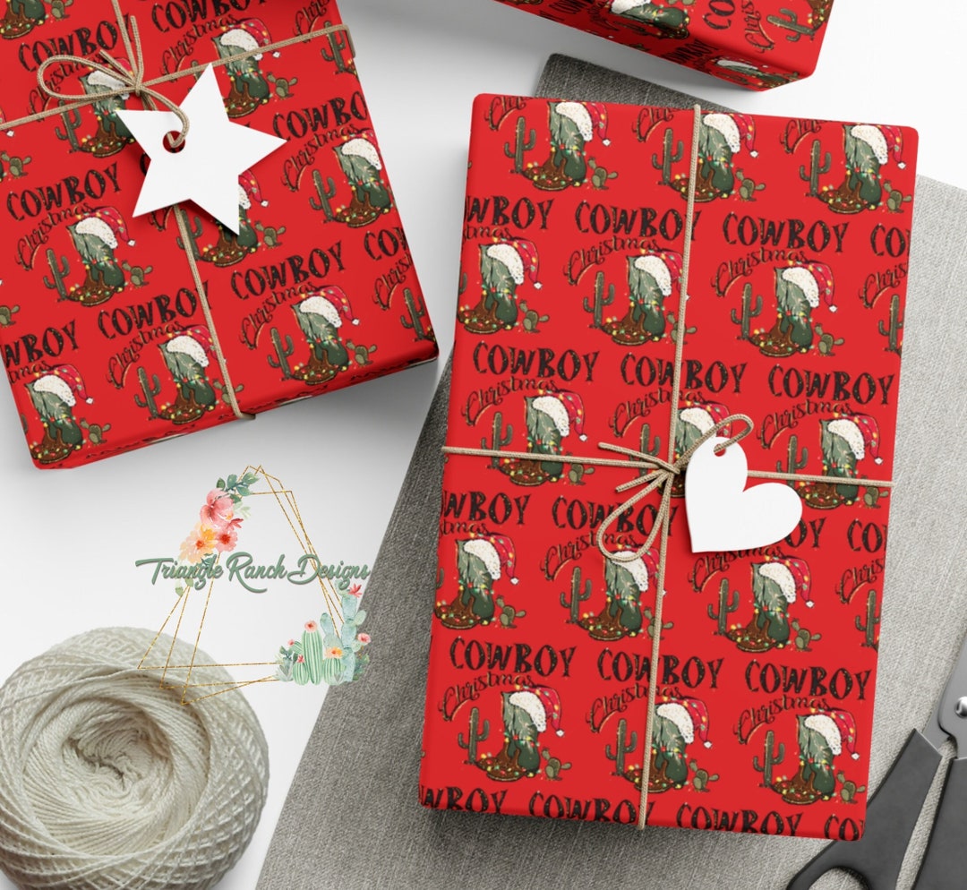 Christmas Wrapping Paper, Country Christmas Gift Wrap, Farmhouse ...