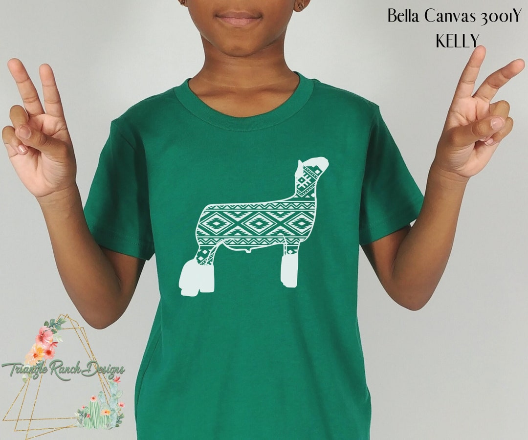 YOUTH Aztec Show Lamb Tee Youth Livestock Tshirt Stock Show Kid Shirt ...