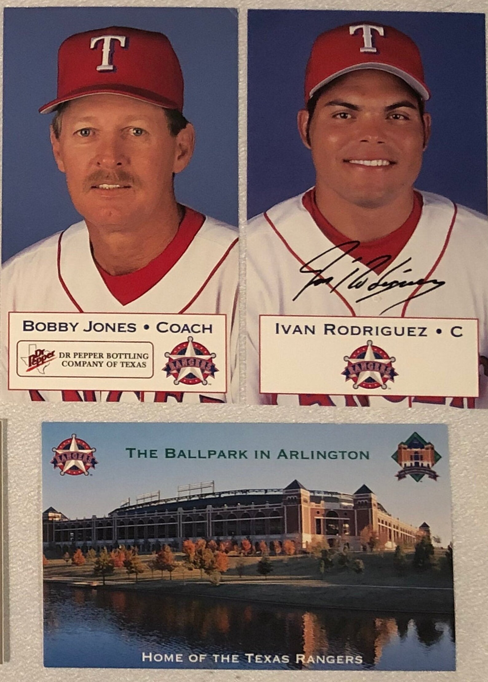 2001 Texas Rangers Dr. Pepper Baseball Cards Kapler, Rodriguez, Green ...