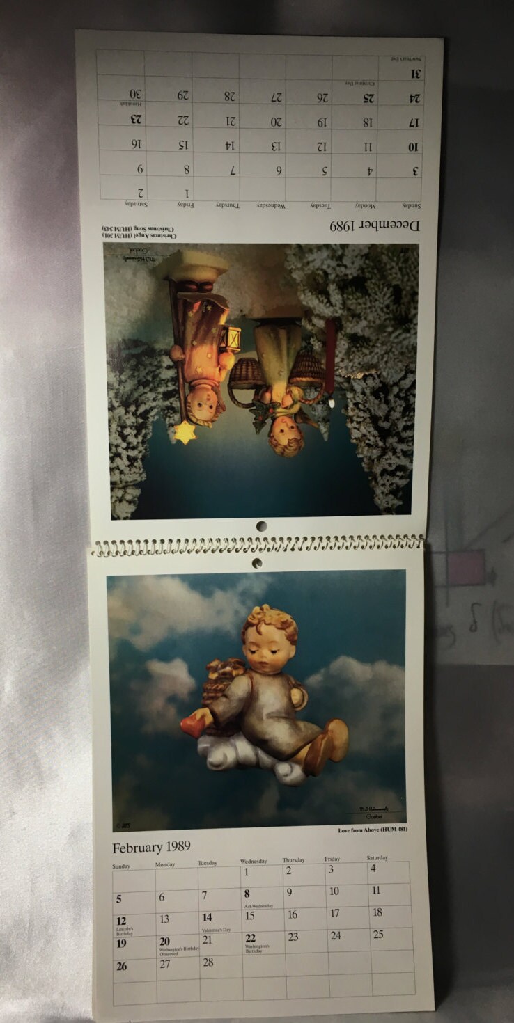 1989 Goebel Collector's Club Calendar; Hummel, Goebel, Collector's Club ...