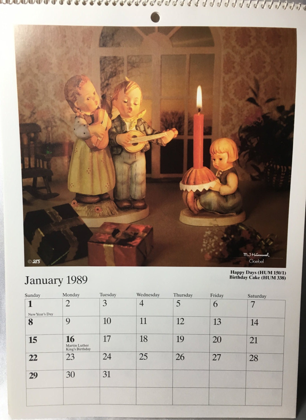 1989 Goebel Collector's Club Calendar; Hummel, Goebel, Collector's Club ...