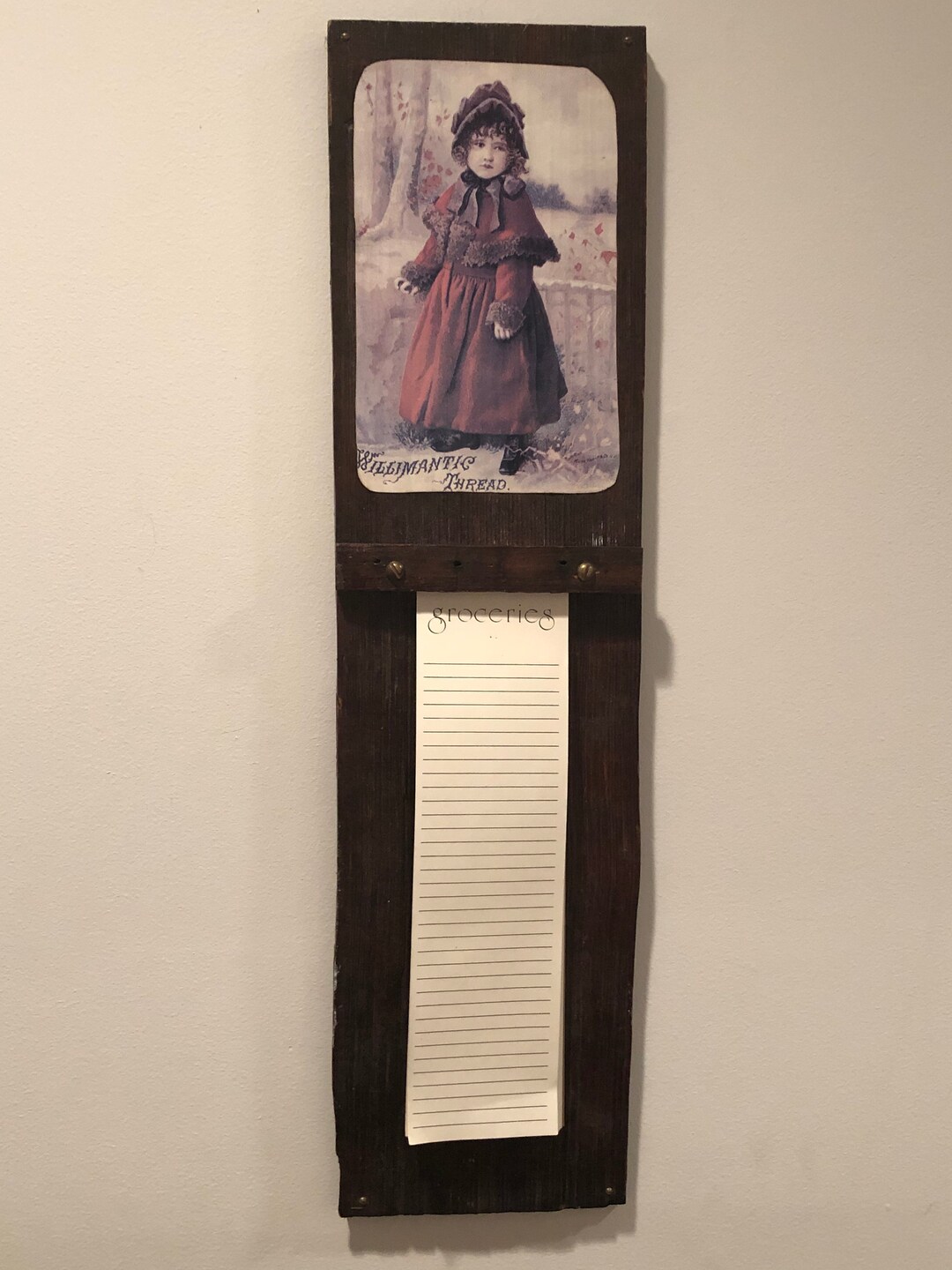 Willimantic Thread Grocery List Frame; Wilimantic Thread, Grocery List ...