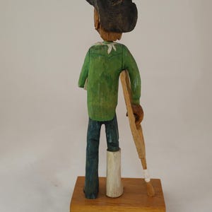 Hand Carved Cowboy Art Injured Cowboy - Etsy