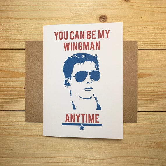 Top Gun Greeting Card you Can Be My Wingman | Etsy