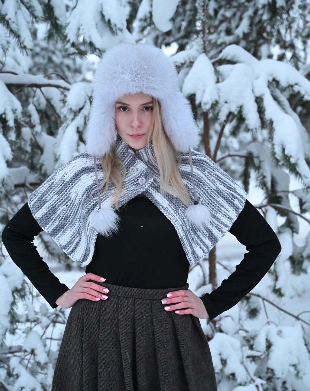 Outlander Brianna's Capelet Shawl Knitting - Etsy