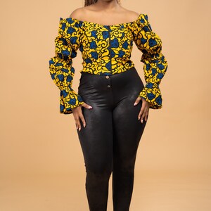 Millie Ankara Crop Top, African Print Top, Peplum Top, Ankara Top, Blouse - Etsy