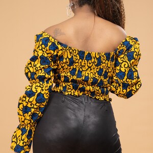 Millie Ankara Crop Top, African Print Top, Peplum Top, Ankara Top, Blouse - Etsy