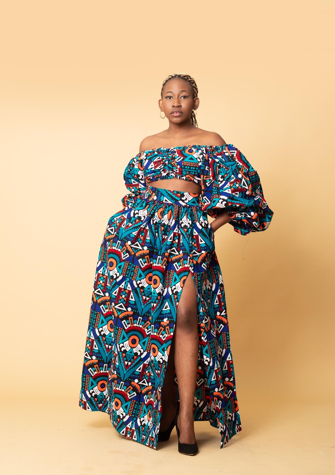 Annie Ankara Crop Top, off Shoulder Crop Top, African Print Crop Top ...