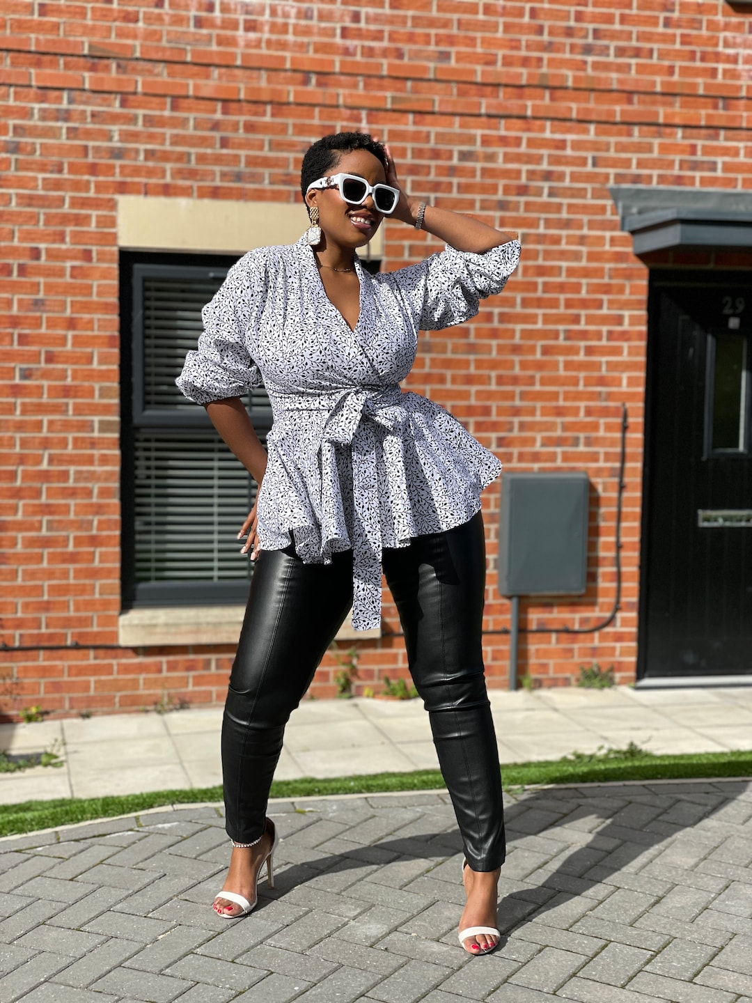 Cora Ankara Peplum Top, African Print Top, Peplum Top, Ankara Top ...