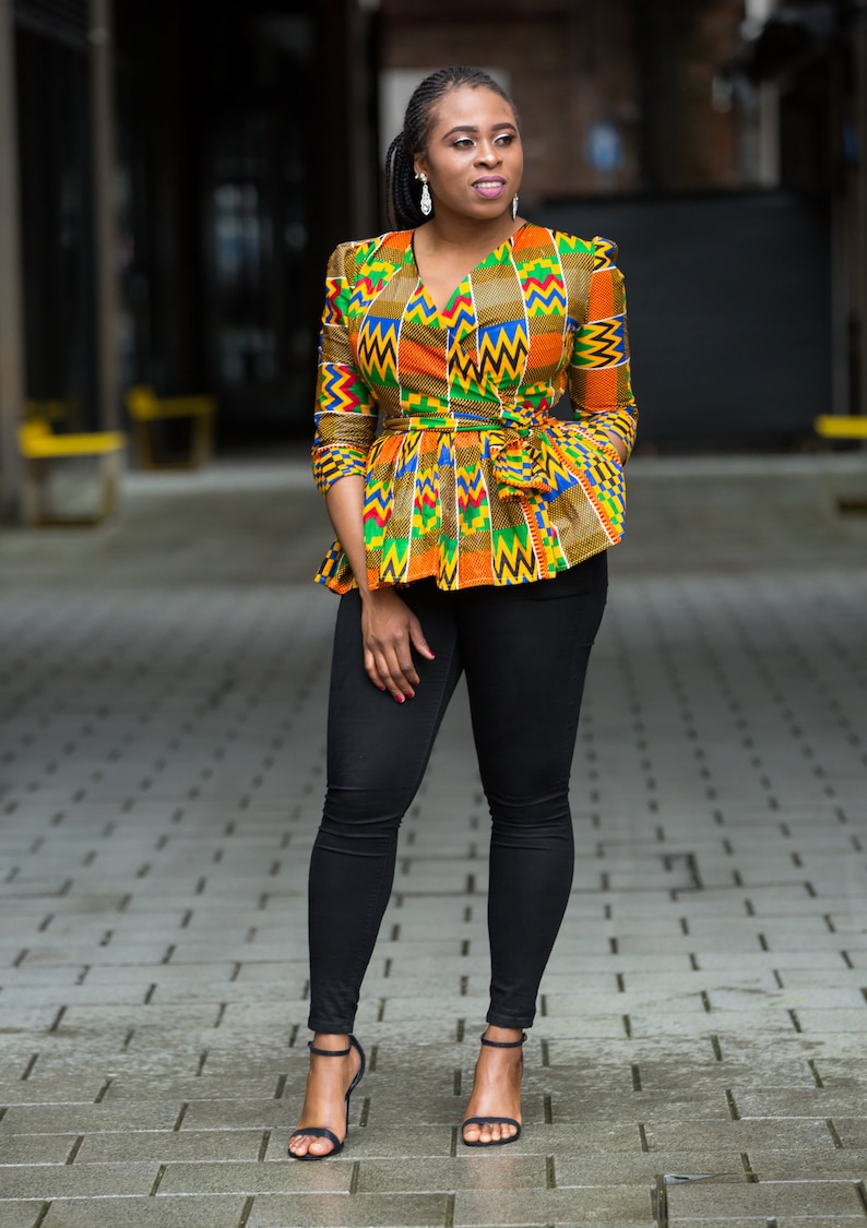 Ankara Peplum Top African Print Top Wrap Top Etsy