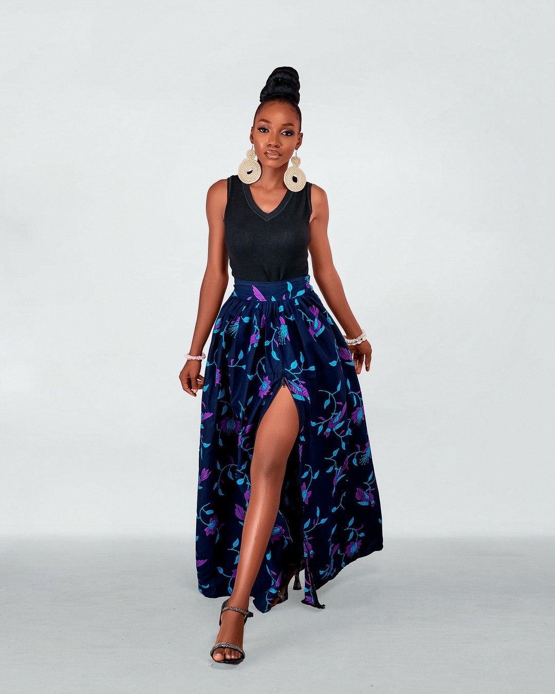 Cora Ankara Maxi Skirt, African Print Skirt for Women, Ankara Skirt ...