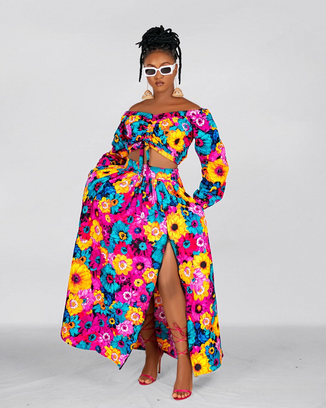 Camsy Ankara Maxi Skirt, African Print Skirt for Women, Ankara Skirt ...