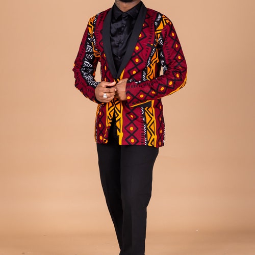 African Print Jacket Men's Jacket Ankara Jacket and - Etsy