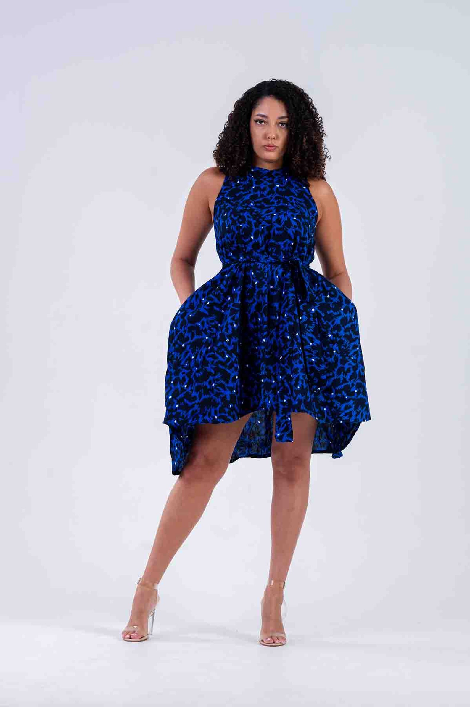Zalda Midi Dress, Print Dress, Gathered Dress, African Print Dress ...