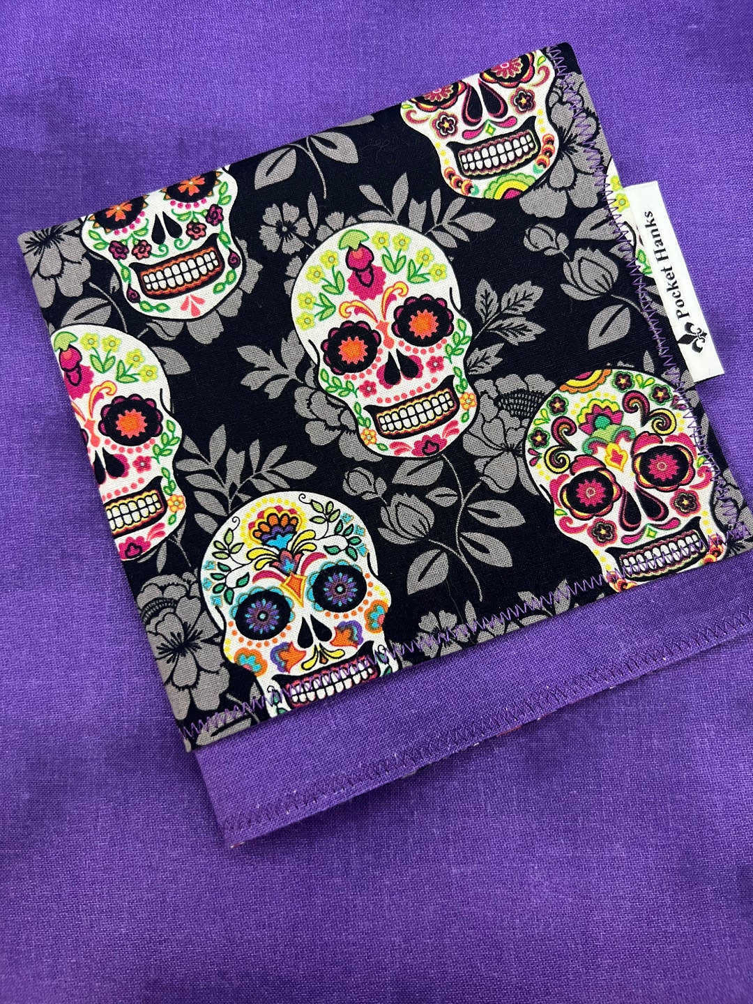 EDC Hank Sugar Skull Handkerchief for Everyday Carry EDC - Etsy