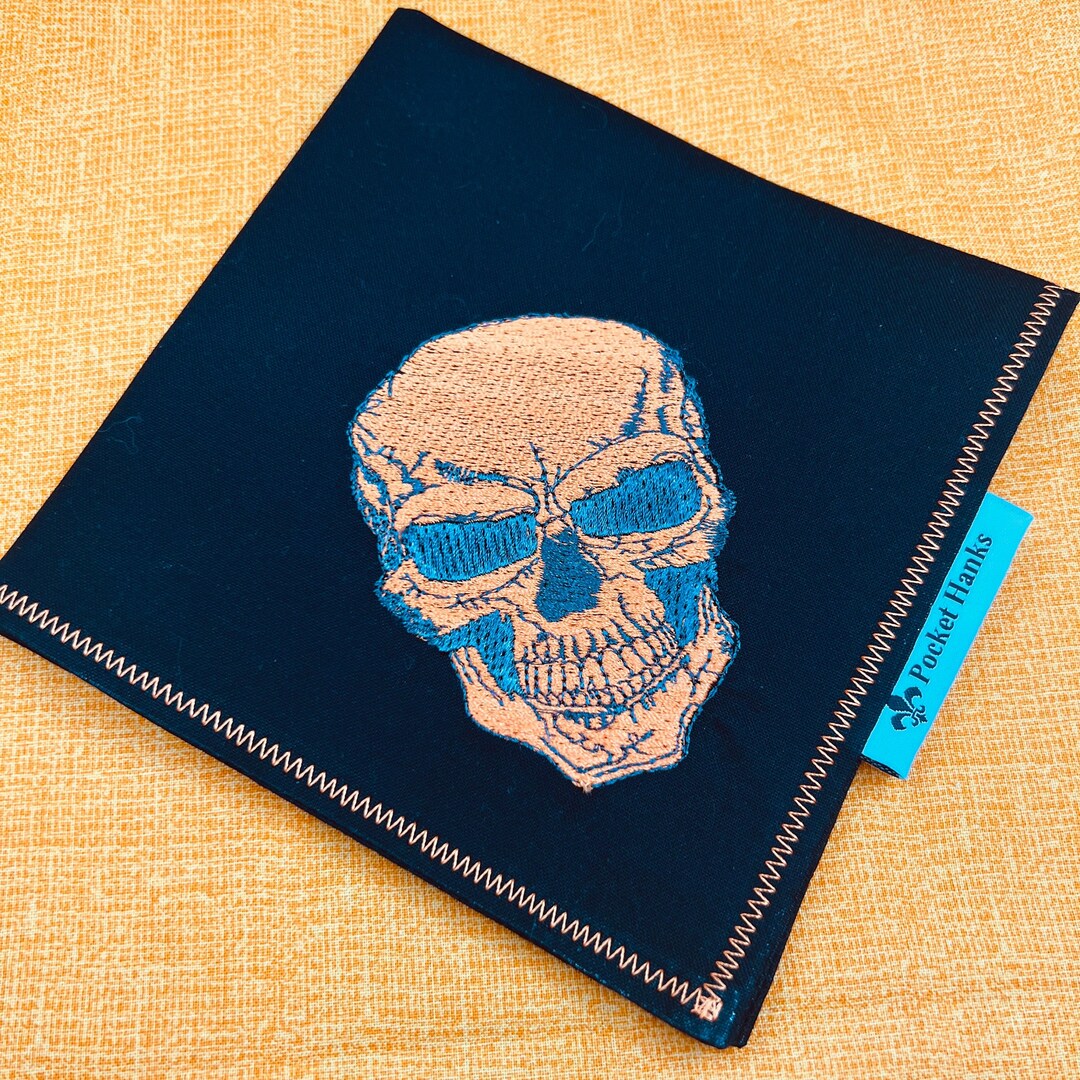 EDC Hank Skull Embroidered Handkerchief for Everyday Carry EDC Gear ...