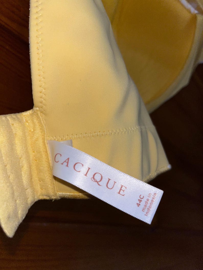 Cacique Lightly Lined Balconette Bra - Yellow With White Floral Print ...