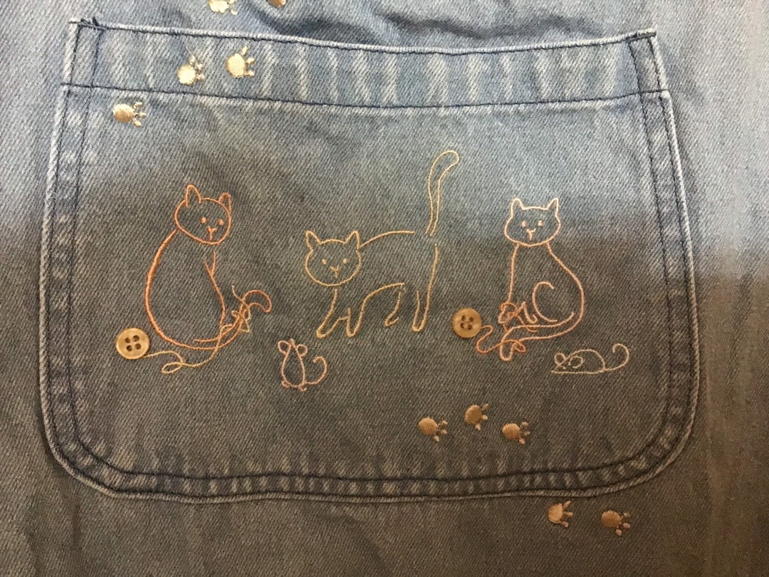 Vintage Christopher & Banks Light Wash CATS Bib Overalls Size Large W37 ...
