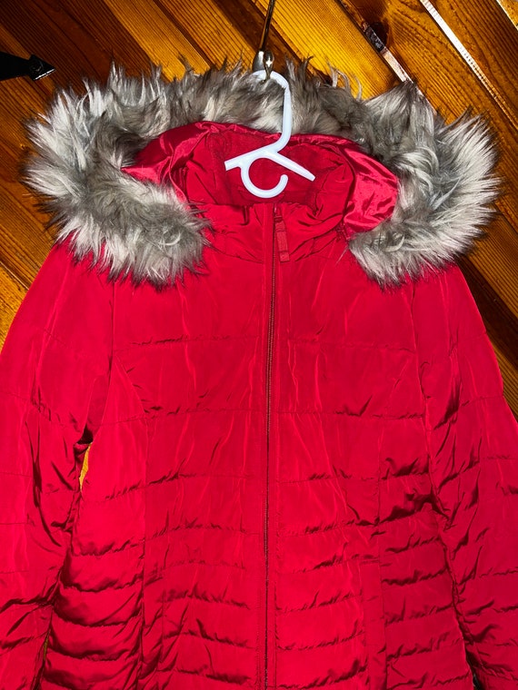 Talbots Red Down Filled/Insulated HOODED Puffer Coat … - Gem