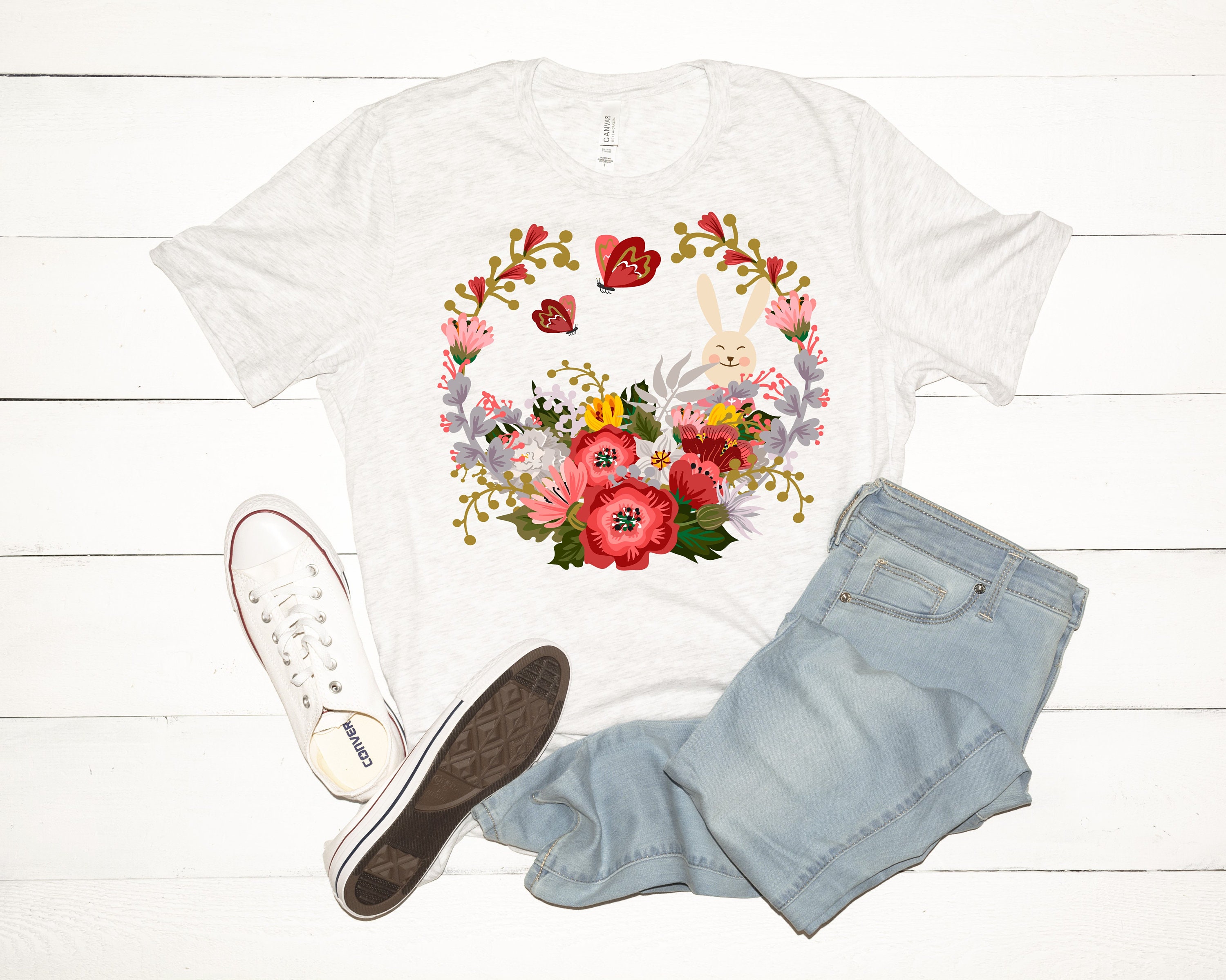 Spring shirt Spring shirt for women Spring tee shirt Bunny | Etsy