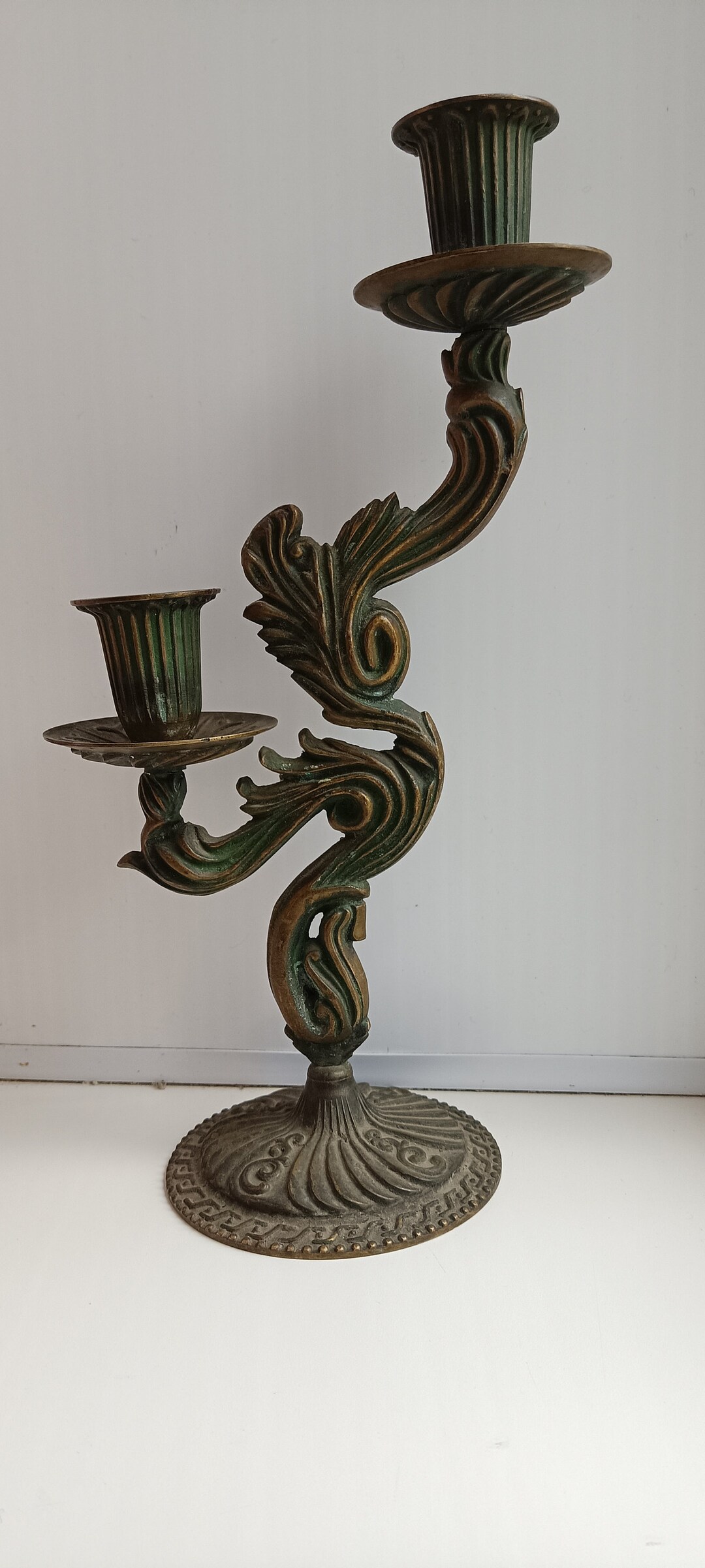 Big Rare Vintage Soviet Bronze Candlestick,two Candle,ussr Candle ...