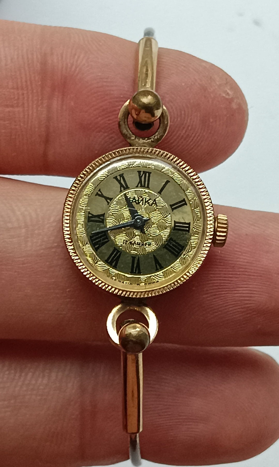 Women's Watch Ring Bracelet Seagull, Lady Wristwatch Round, Gold Plated Women's Watch, Tiny ...