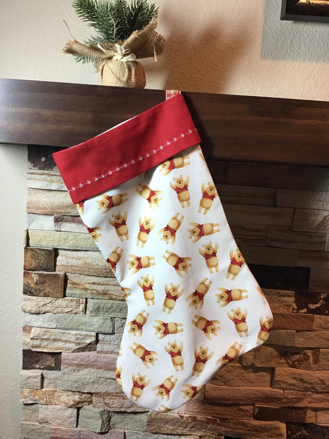 Winnie the Pooh Christmas Stocking - Etsy