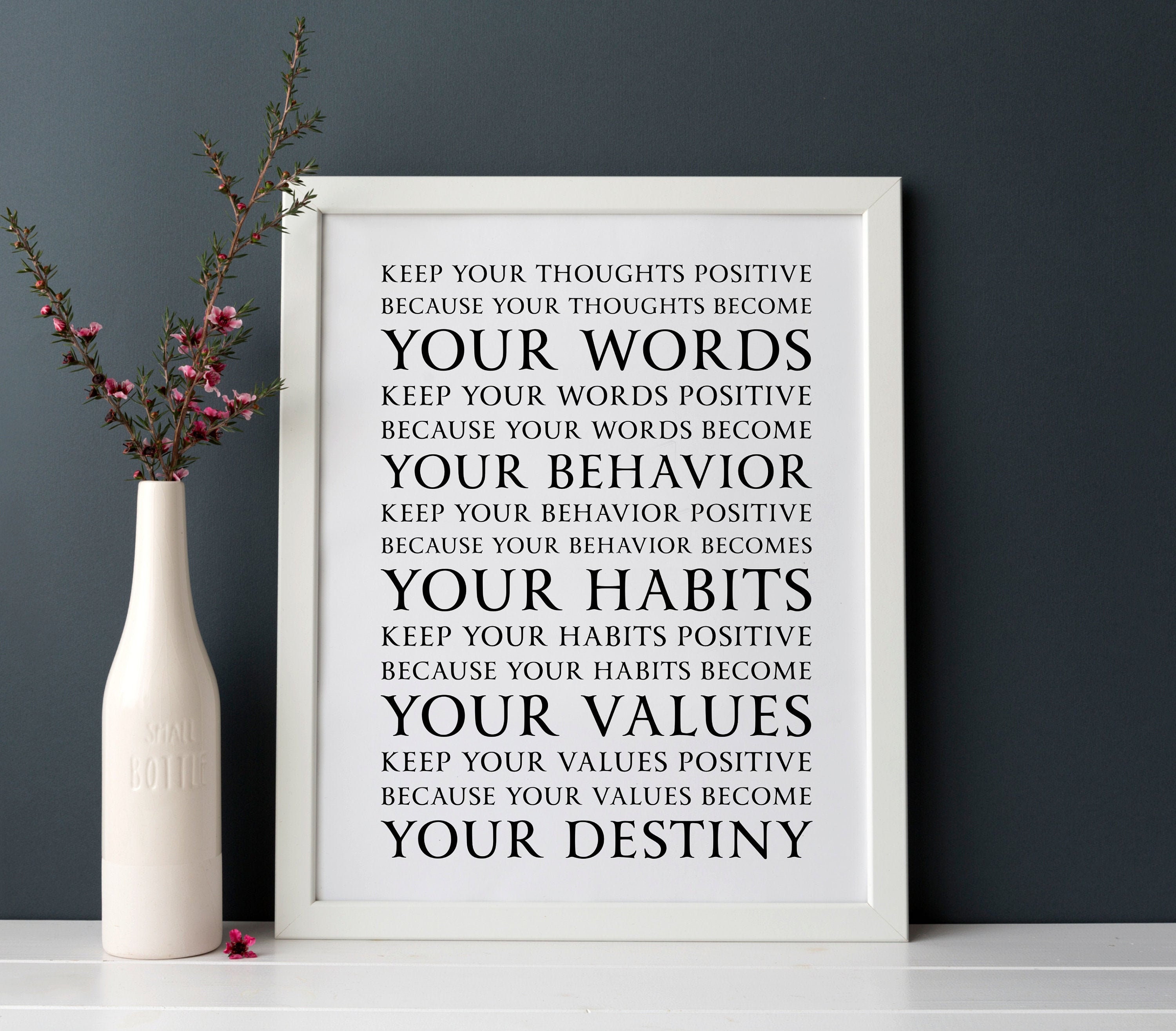 Mahatma Gandhi Keep Your Thoughts Positive Because Your Thoughts Become ...