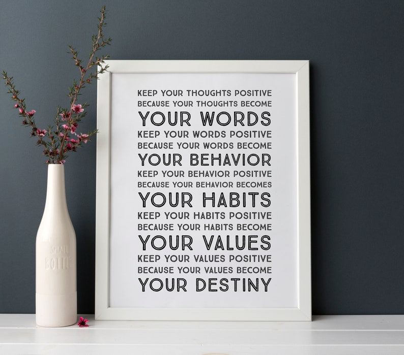 Mahatma Gandhi Keep Your Thoughts Positive Because Your Thoughts Become ...