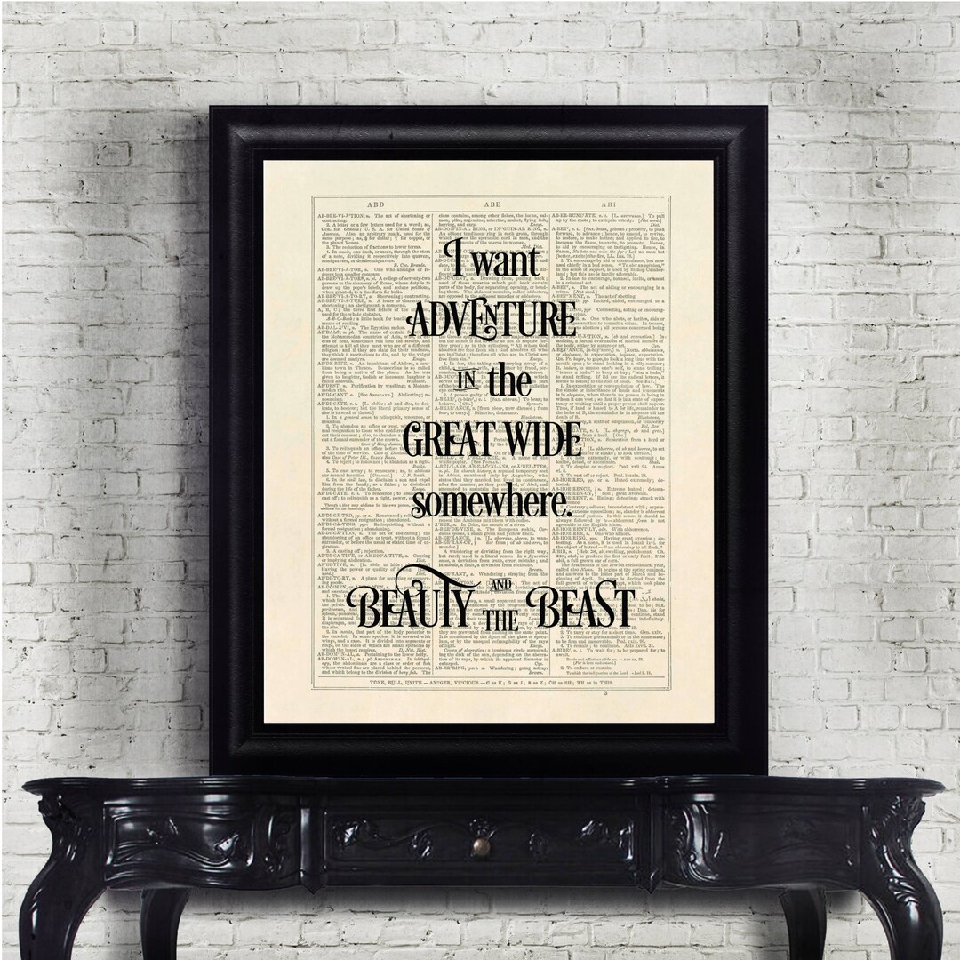 Beauty and the Beast Inspired I Want Adventure in the Great Wide ...