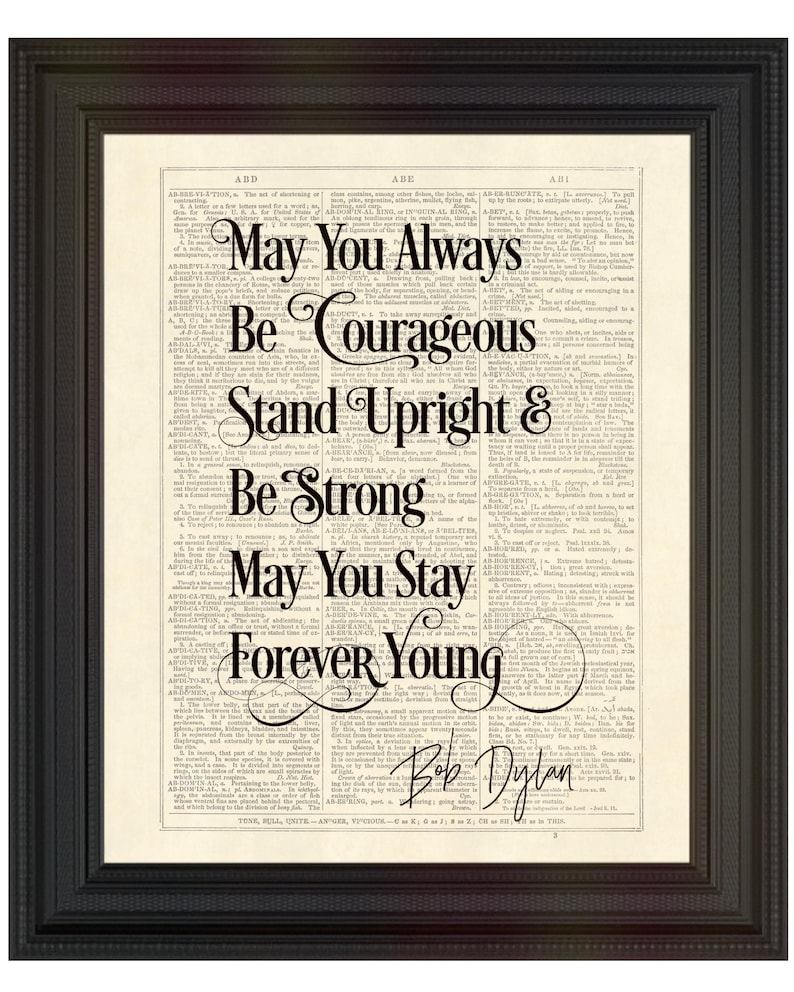 Bob Dylan, Song Lyrics, May You Stay Forever Young, Dictionary Page ...