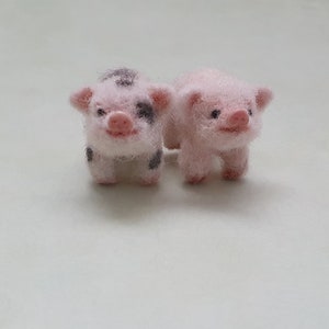 Needle Felted Pig Gift Animal Sculpture Felt Mini Pig 1:12 Dollhouse ...