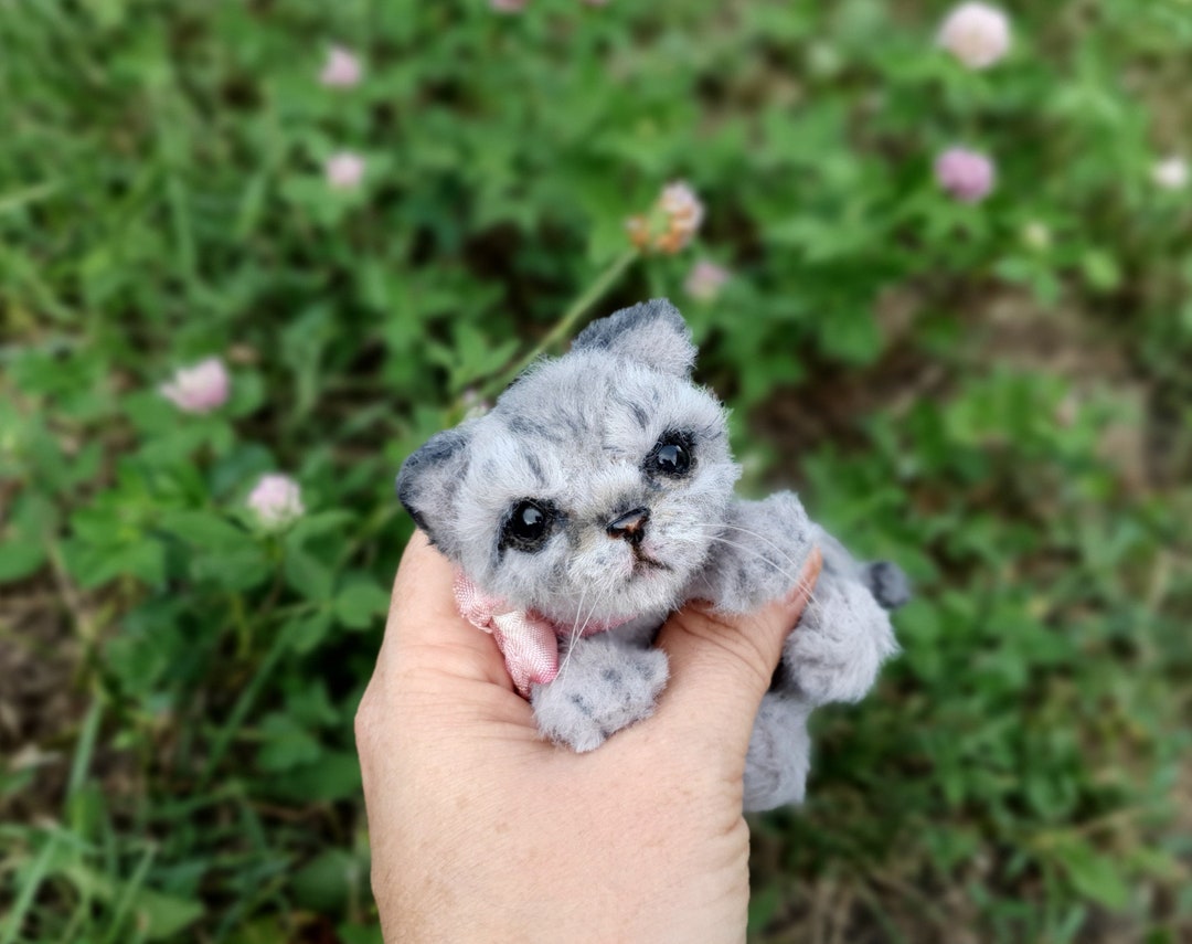 Realistic Stuffed Animal Kitten Stuff Handmade Cat Newborn Kitten Cat ...
