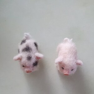 Needle Felted Pig Gift Animal Sculpture Felt Mini Pig 1:12 Dollhouse ...