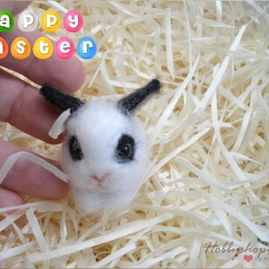 Netherland Dwarf Bunny Needle Felted Animal Rabbit Hare Sculpture Bunny ...