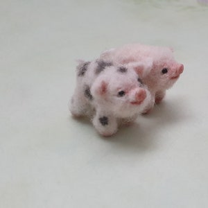 Needle Felted Pig Gift Animal Sculpture Felt Mini Pig 1:12 Dollhouse ...