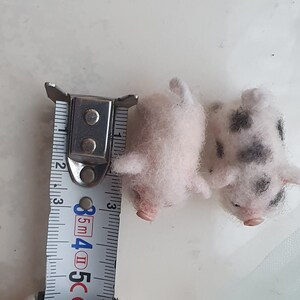 Needle Felted Pig Gift Animal Sculpture Felt Mini Pig 1:12 Dollhouse ...
