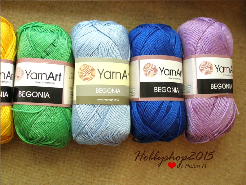 Cotton Yarn Set Rainbow 100 % Mercerized Cotton Yarn Crochet - Etsy