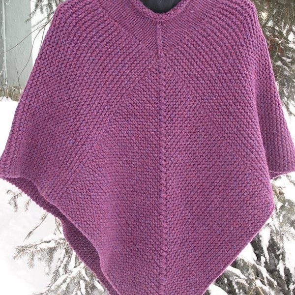 Chunky Knit Poncho - Etsy