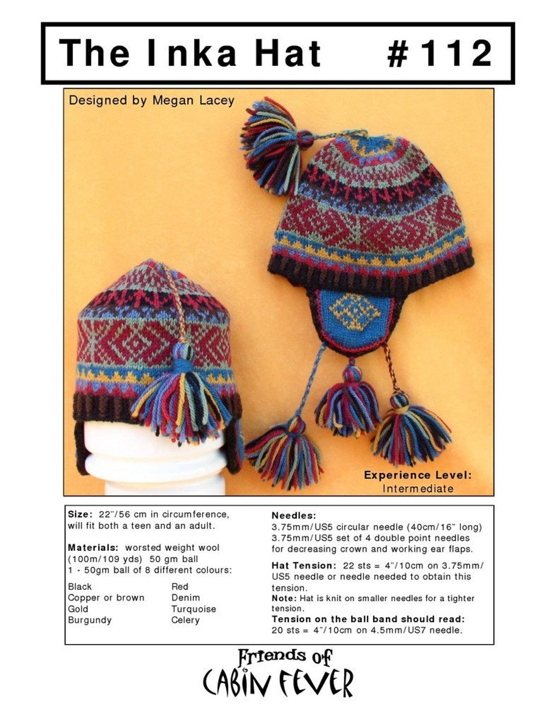 The Inka Hat Knitting Pattern PDF Download - Etsy