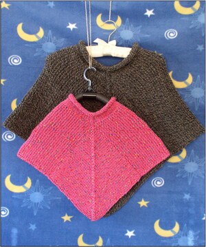 Basic Adult Poncho PDF Knitting Pattern Knit Wrap Using DK Worsted or ...