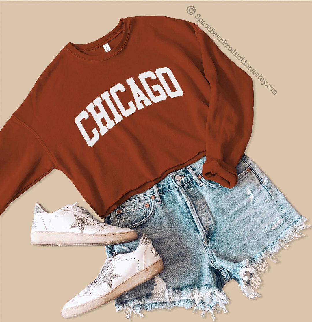 Chicago Cropped Sweatshirt - Chicago Sweatshirt - Chicago Shirts ...