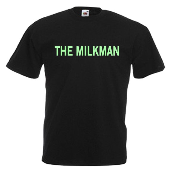 Milkman Gift Mens Glow in the Dark Adults Black T Shirt Sizes - Etsy