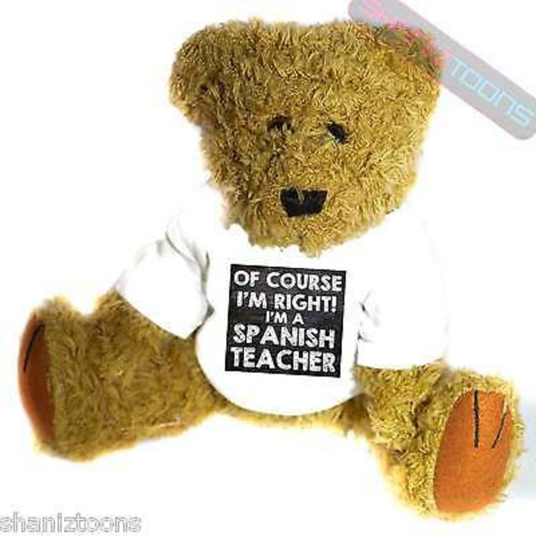 Spanish Teacher Novelty Gift Teddy Bear - Etsy