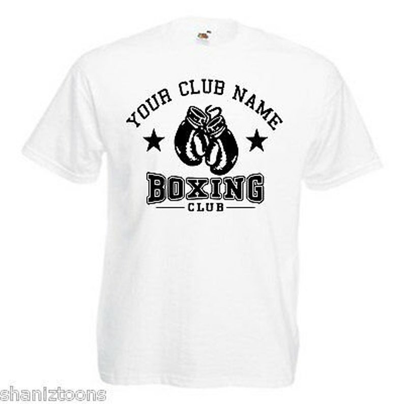 Personalised Boxing Club Boxer Adults Mens T Shirt 12 Colours Size S ...