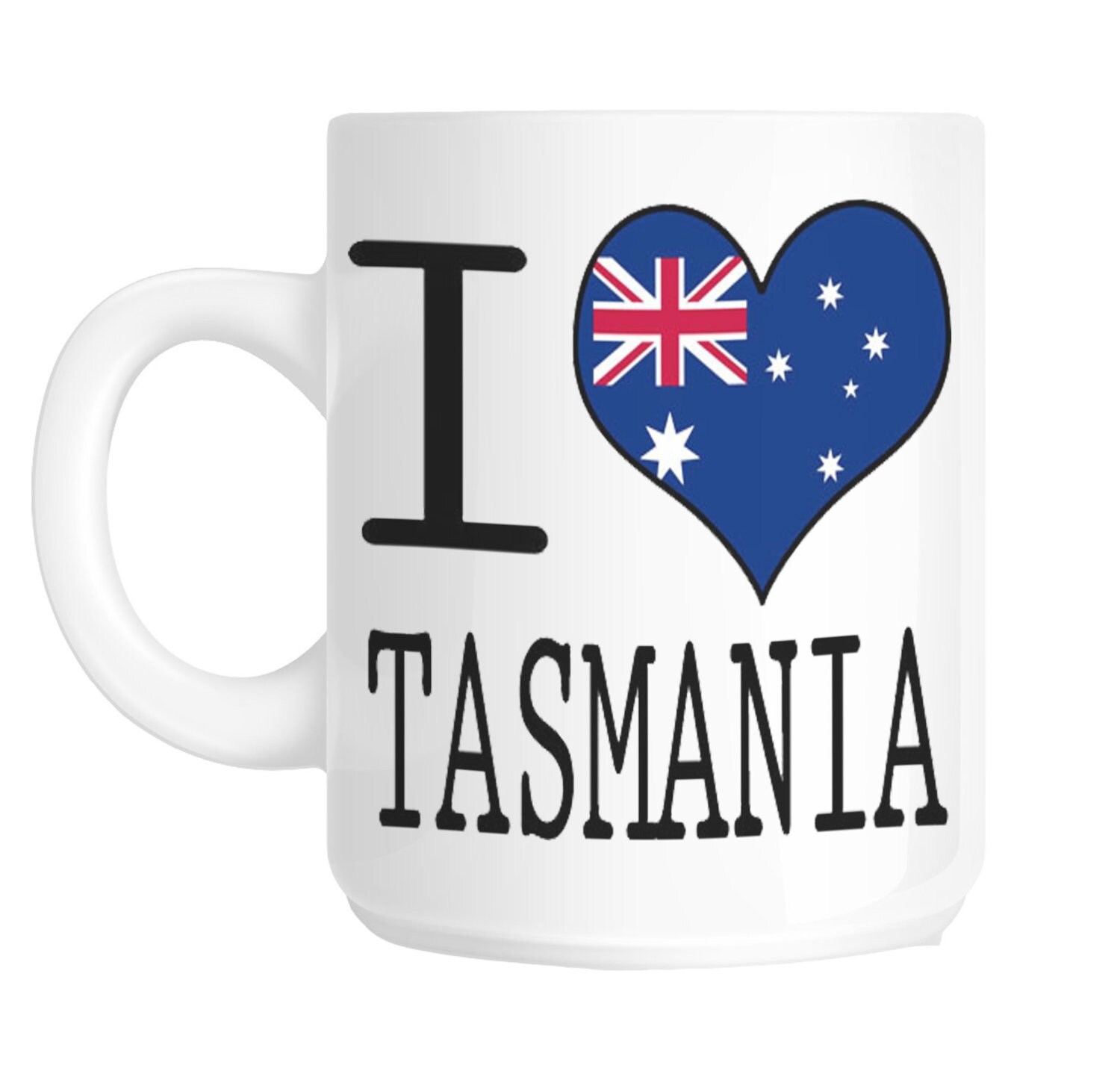 I Love Heart Tasmania Australia Flag Design Gift Mug Shan445 - Etsy