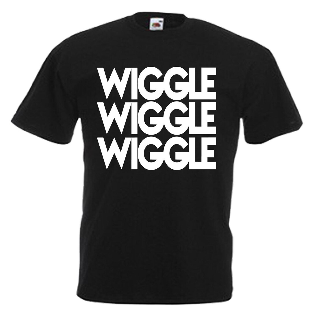 Wiggle Wiggle Wiggle Adults Mens Black T Shirt Sizes From Small - 3XL ...