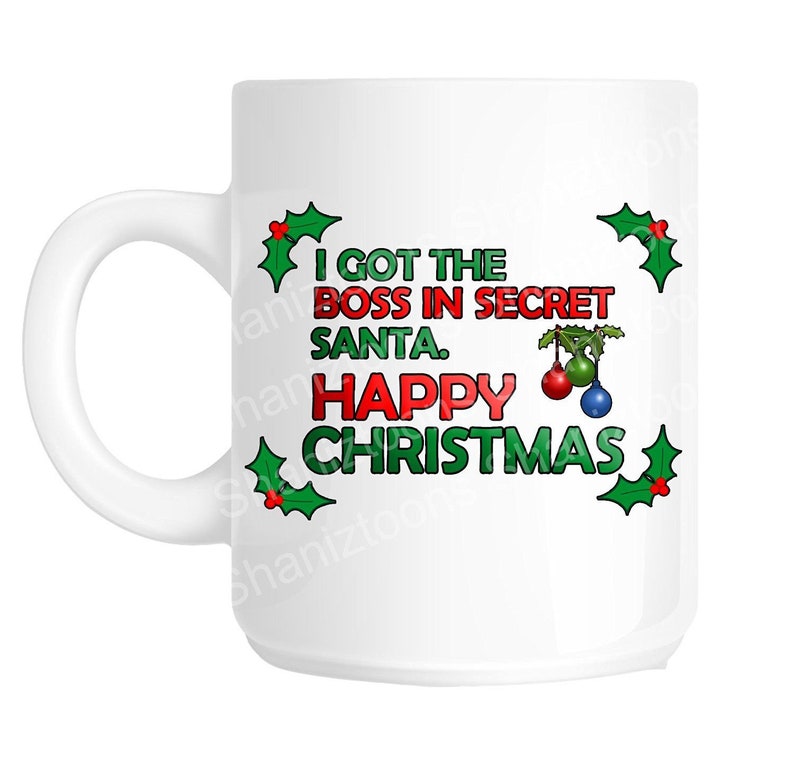 Secret Santa Christmas Boss Funny Office Joke Gift Mug Shan760 - Etsy
